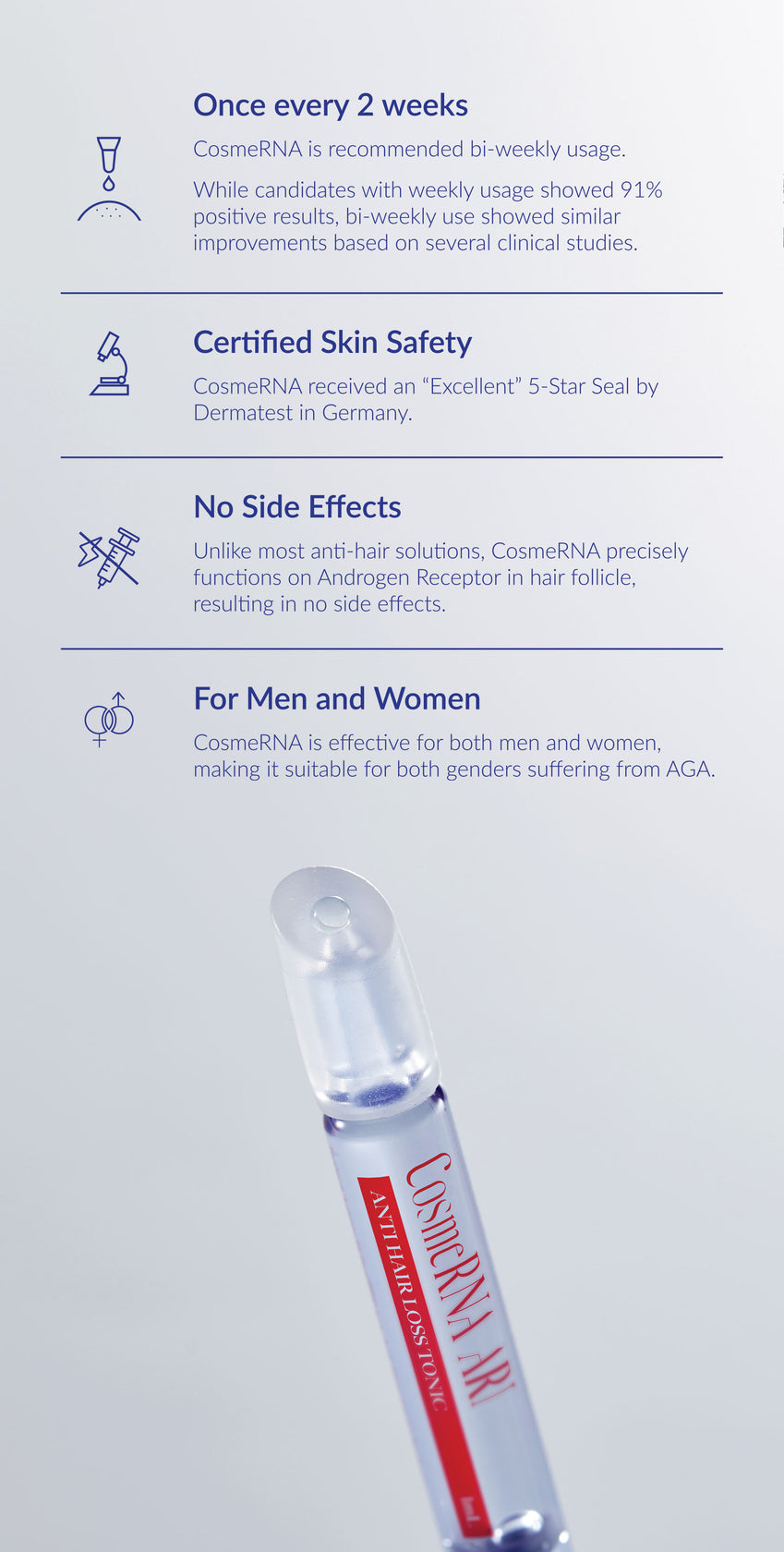 CosmeRNA Anti-hair Loss RNA Tonic (1ml*2EA)